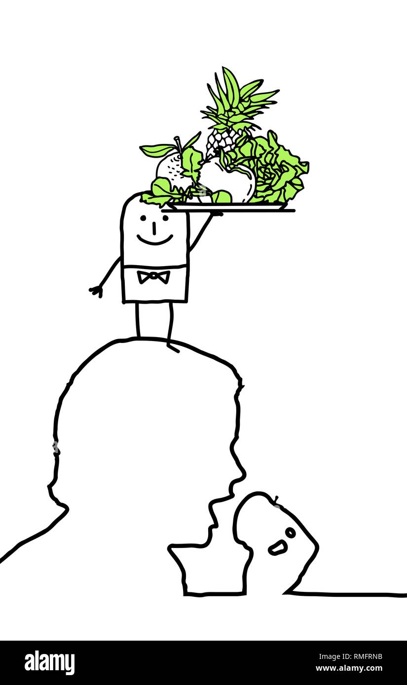 Profile drawing line Cut Out Stock Images & Pictures - Alamy