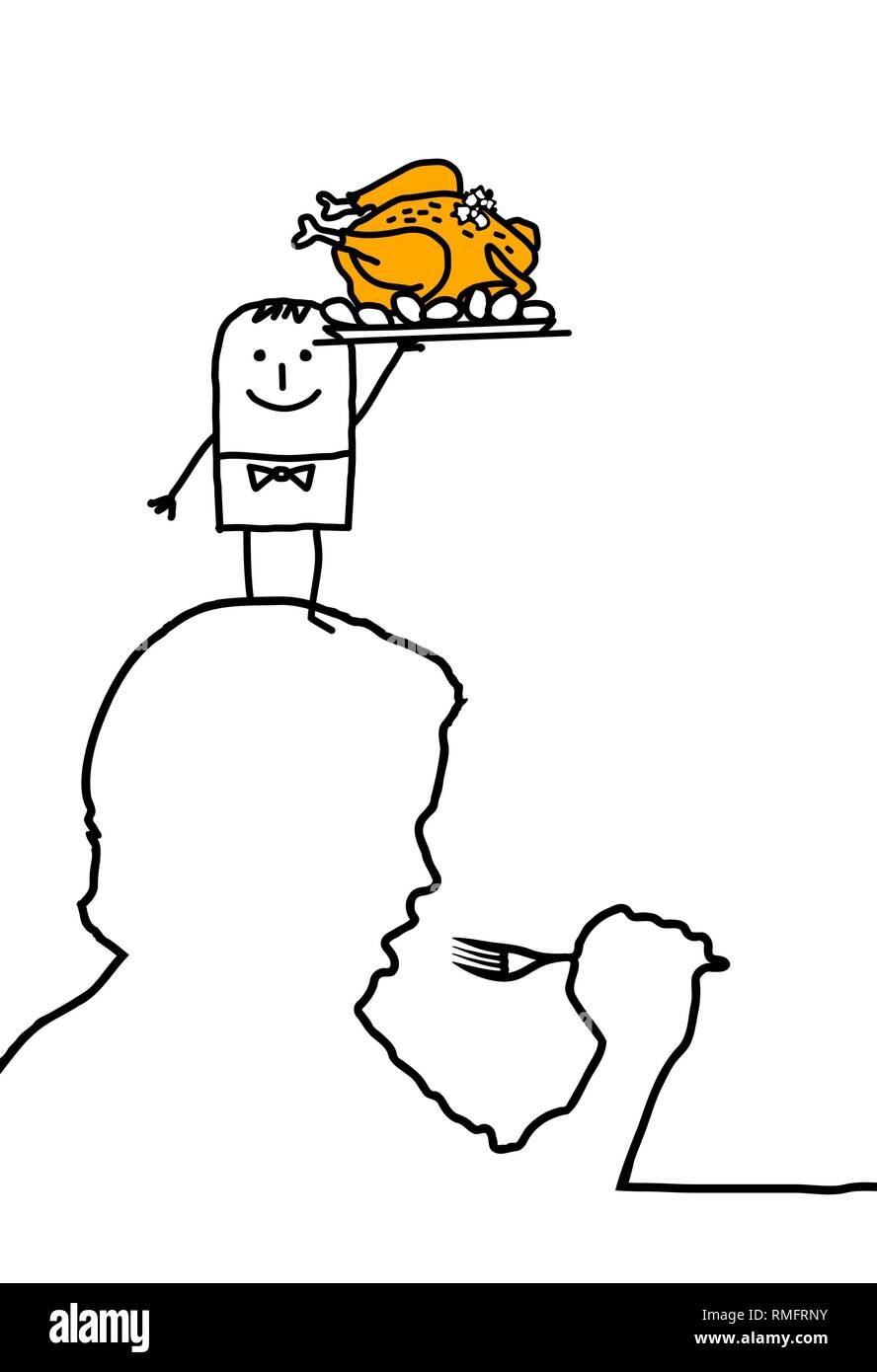 Hungry Cartoon Person