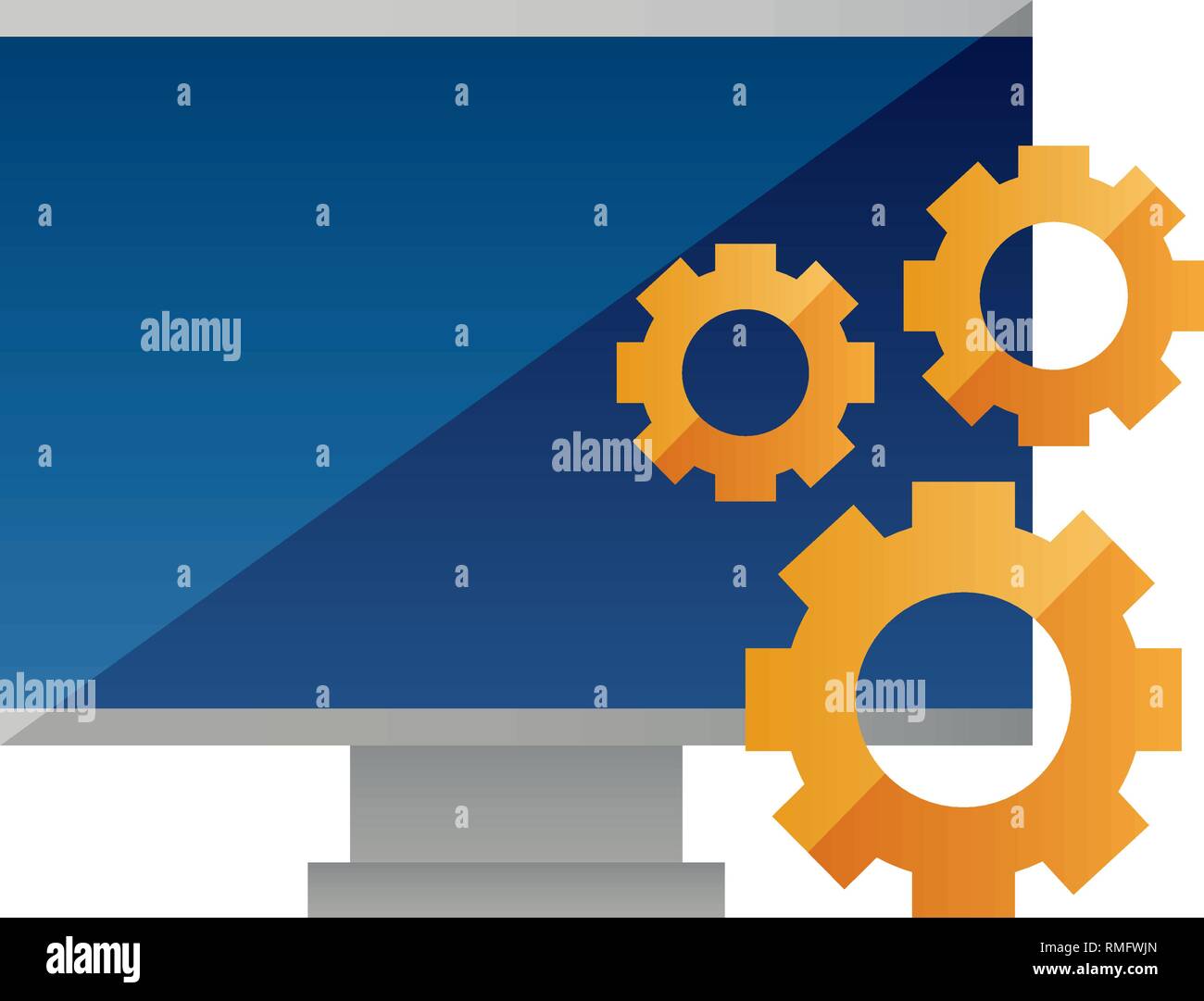 computer monitor gears Stock Vector Image & Art - Alamy