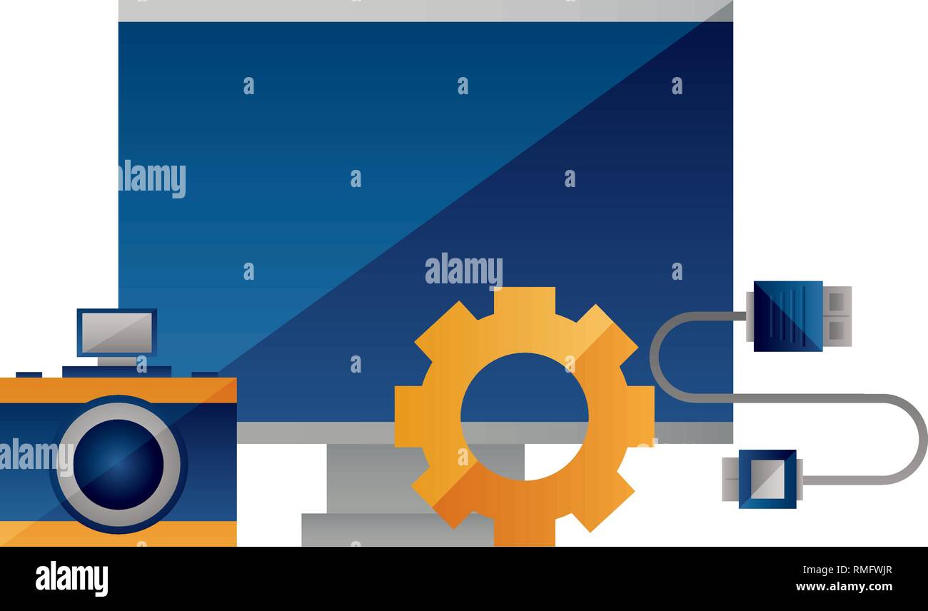 Monitor connector Stock Vector Images - Alamy