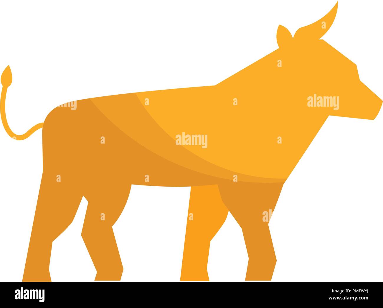 yellow bull symbol Stock Vector Image & Art - Alamy
