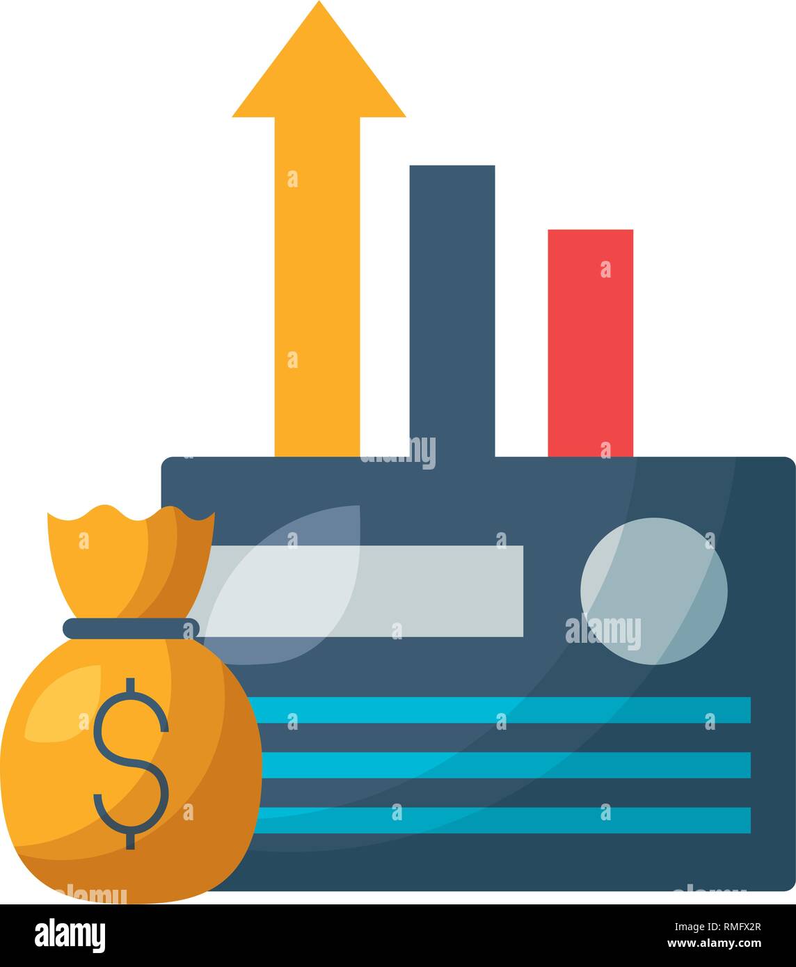 bank credit card money bag chart Stock Vector Image & Art - Alamy