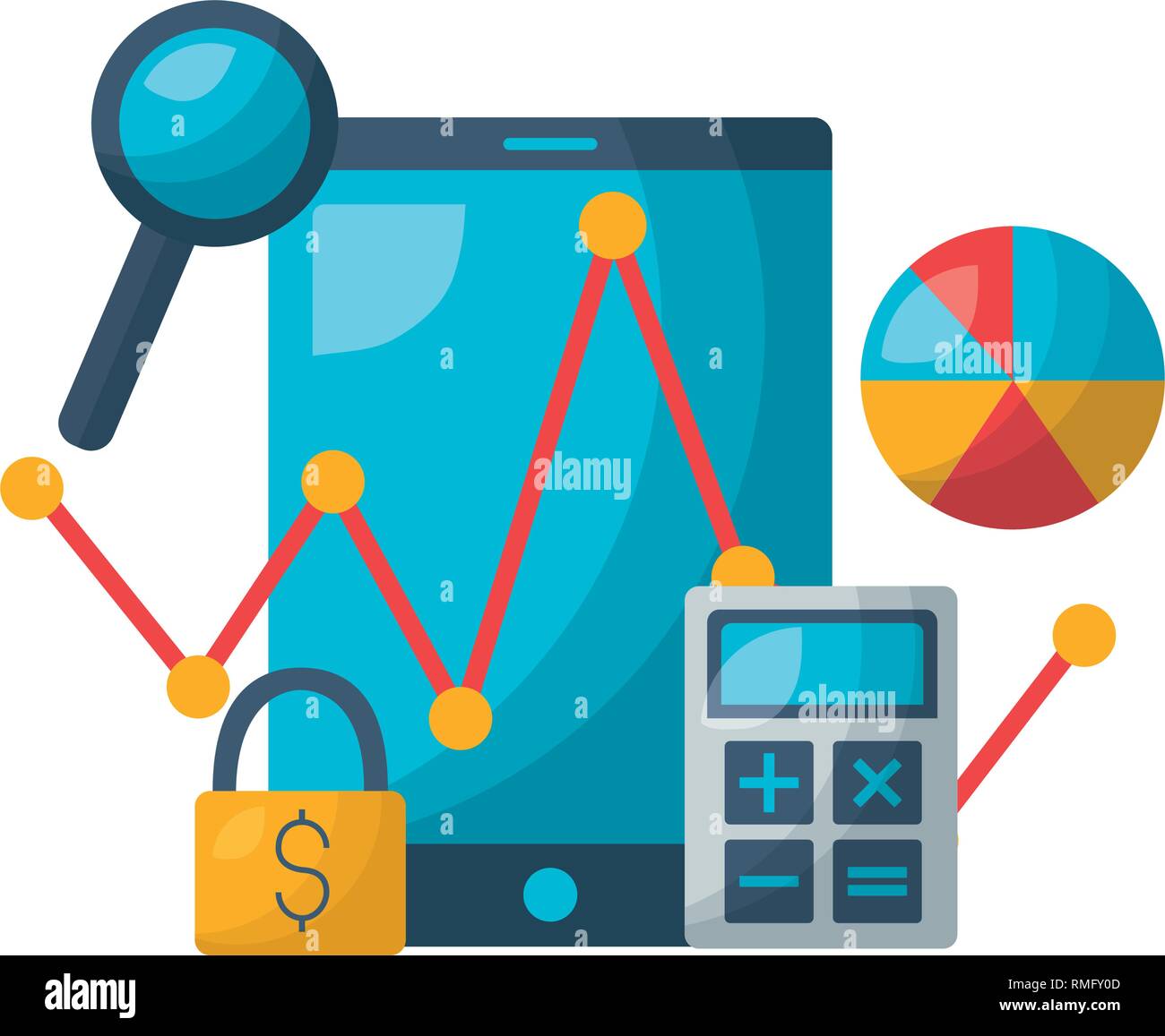 Cellphone calculator Stock Vector Images - Alamy