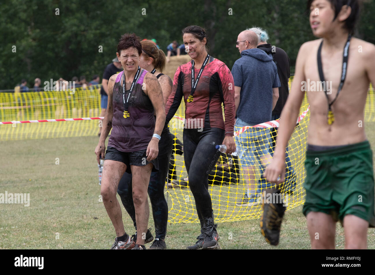 Mud run finish hi-res stock photography and images - Alamy