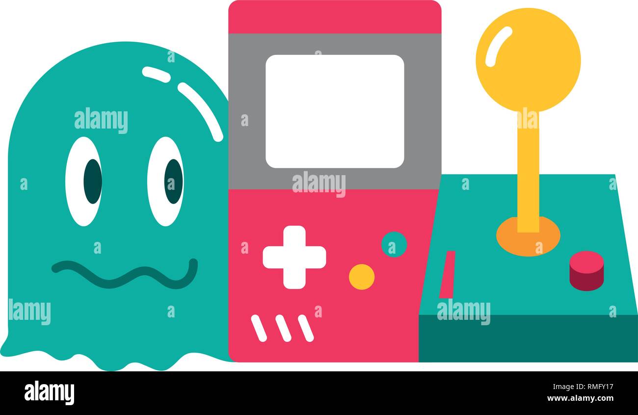 ghost console and joystick video game Stock Vector Image & Art - Alamy