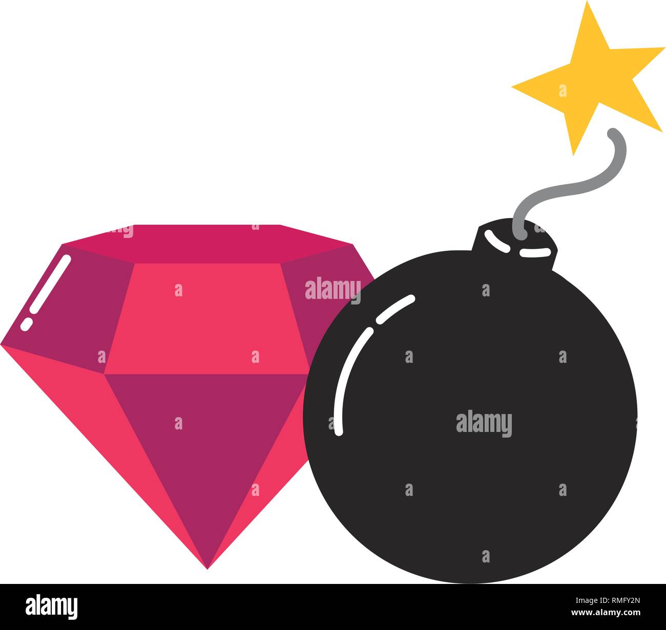 diamond bomb winner video game Stock Vector Image & Art - Alamy