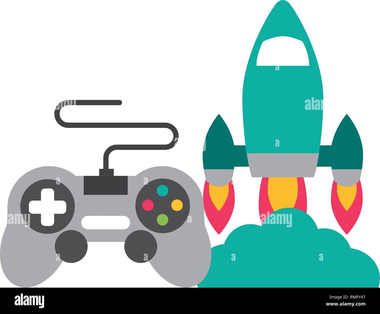 rocket control device video game Stock Vector Image & Art - Alamy