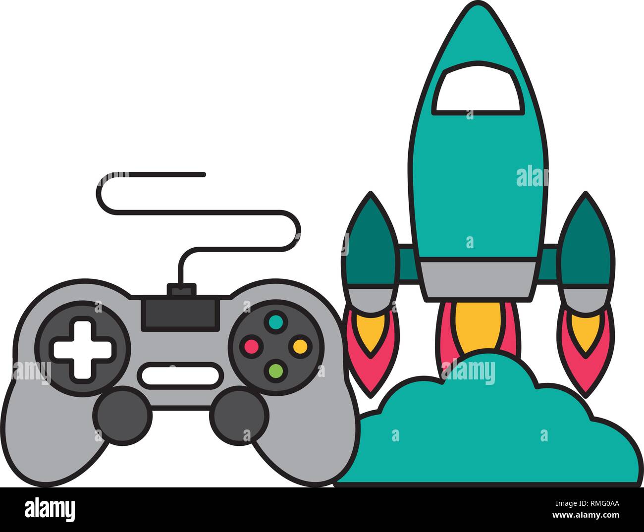 rocket control device video game Stock Vector Image & Art - Alamy