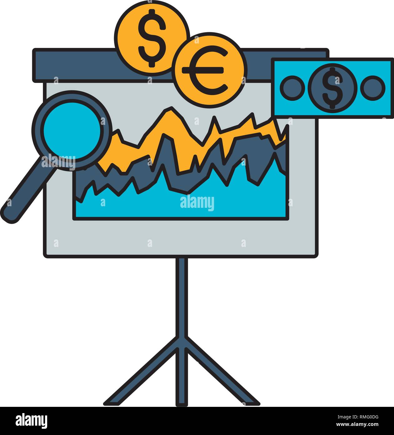 Stock market board Stock Vector Images - Alamy