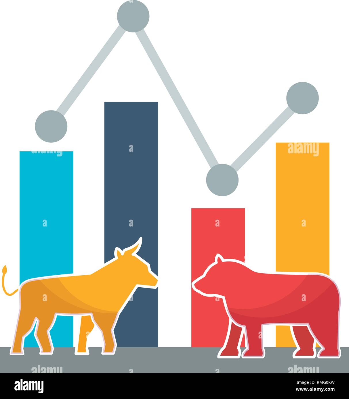 bull bear trade chart stock market Stock Vector Image & Art - Alamy
