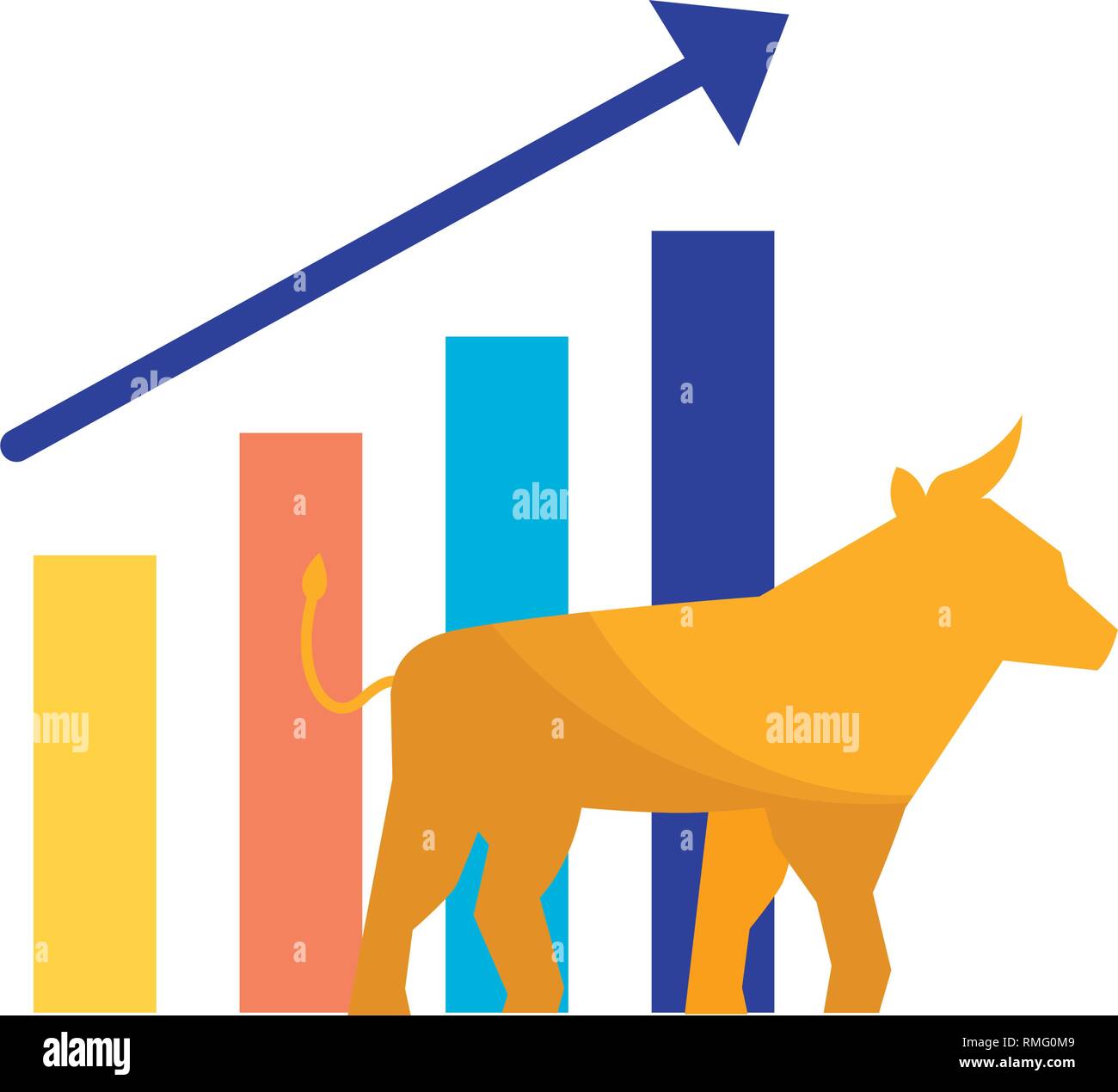 bull chart growth stock market Stock Vector Image & Art - Alamy