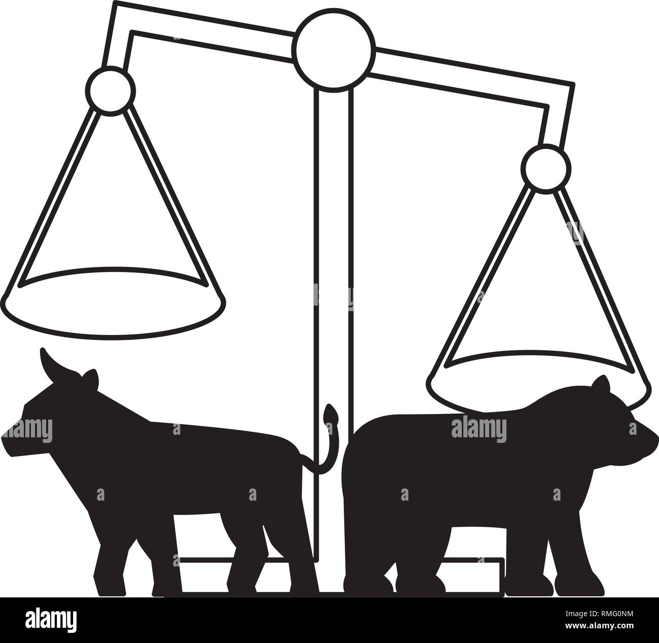 Bull bear balance Stock Vector Images - Alamy
