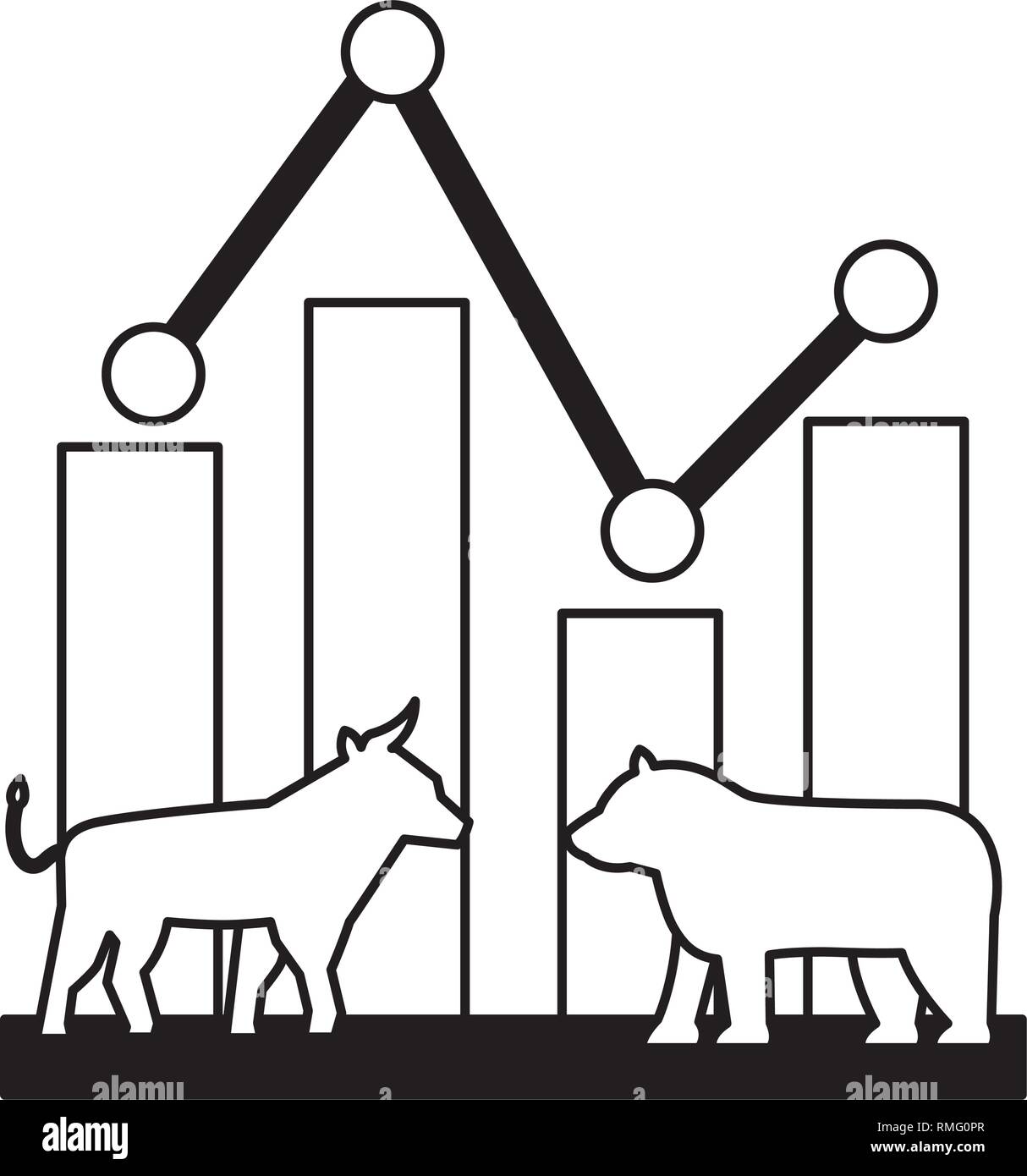 bull bear trade chart stock market Stock Vector Image & Art - Alamy