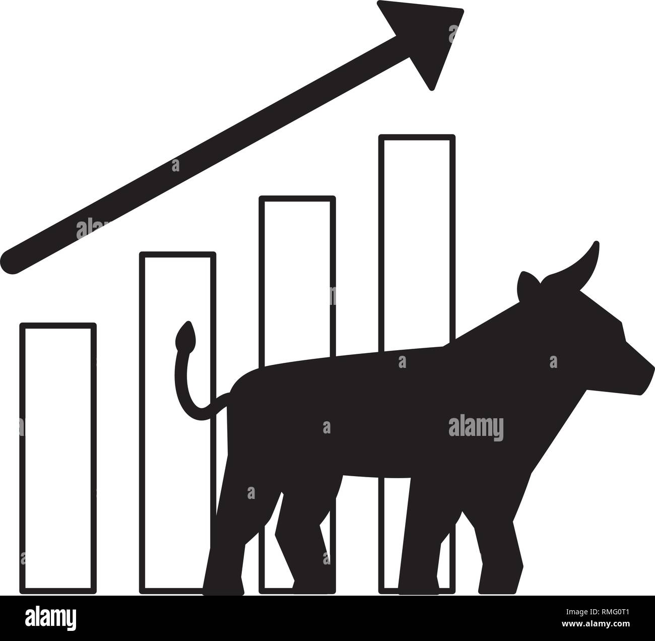 bull chart growth stock market Stock Vector Image & Art - Alamy