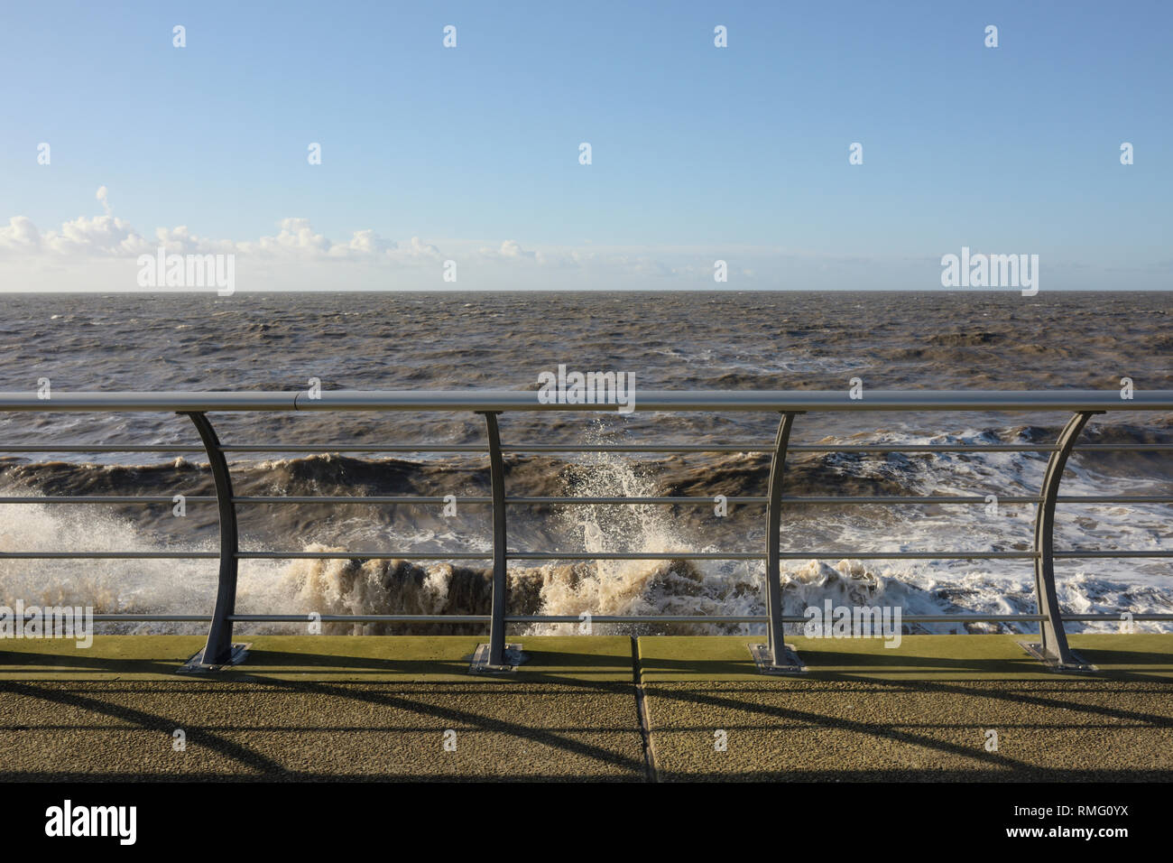 Stainless steel seafront balustrade railing, edge protection, Coastal ...