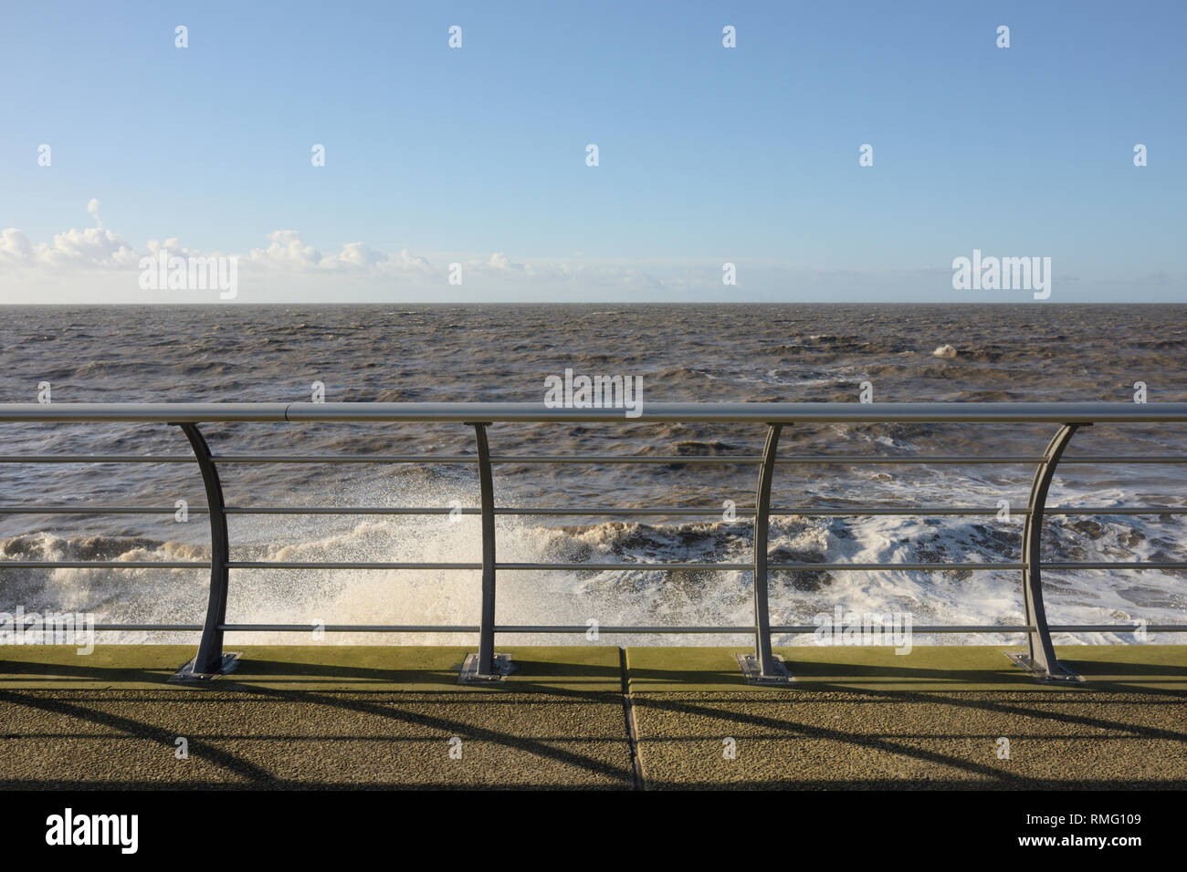 Stainless steel seafront balustrade railing, edge protection, Coastal ...
