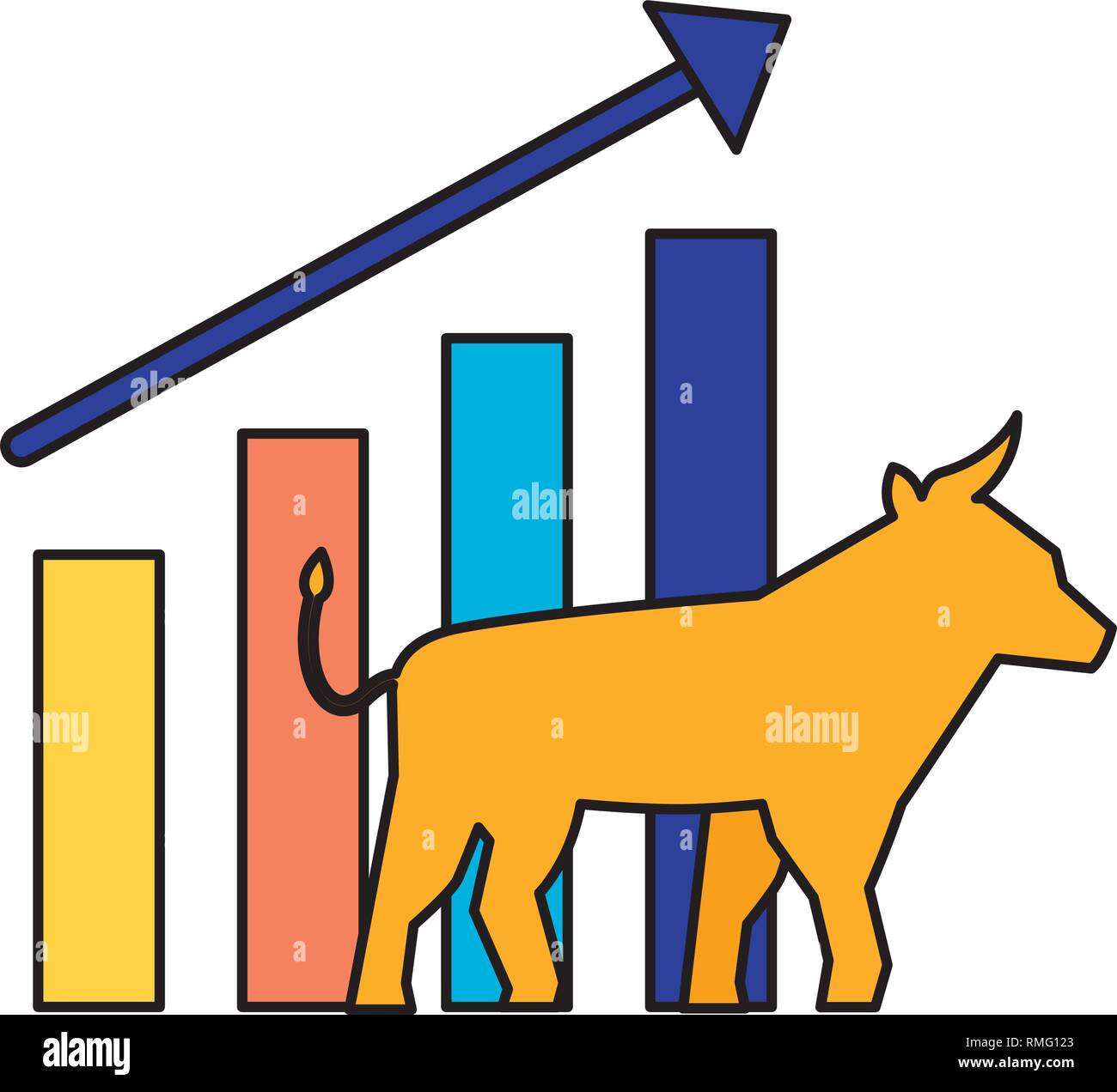 bull chart growth stock market Stock Vector Image & Art - Alamy