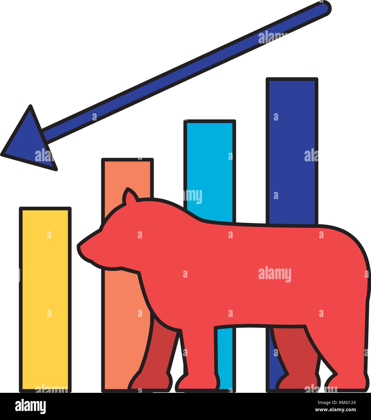 bear downtrend stock market symbol Stock Vector Image & Art - Alamy