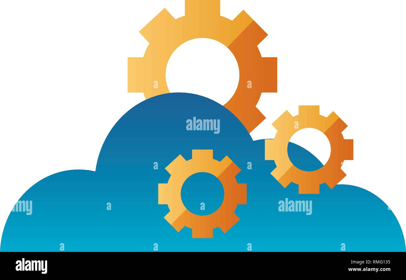 cloud computing gears technology Stock Vector Image & Art - Alamy
