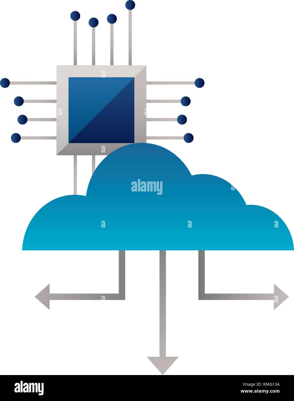 cloud computing connection motherboard Stock Vector Image & Art - Alamy