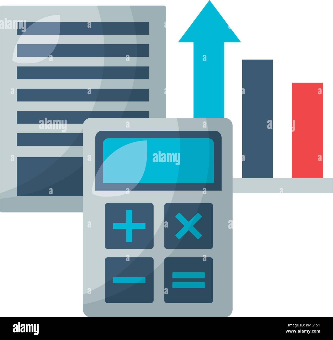 business calculator report chart Stock Vector Image & Art - Alamy