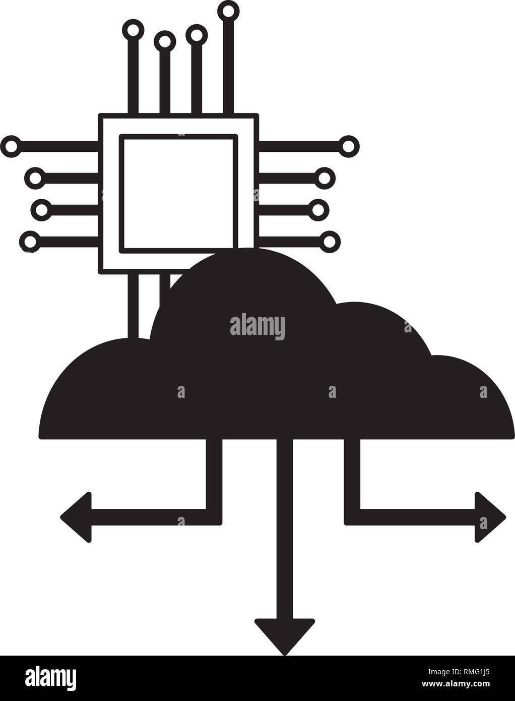 cloud computing connection motherboard Stock Vector Image & Art - Alamy
