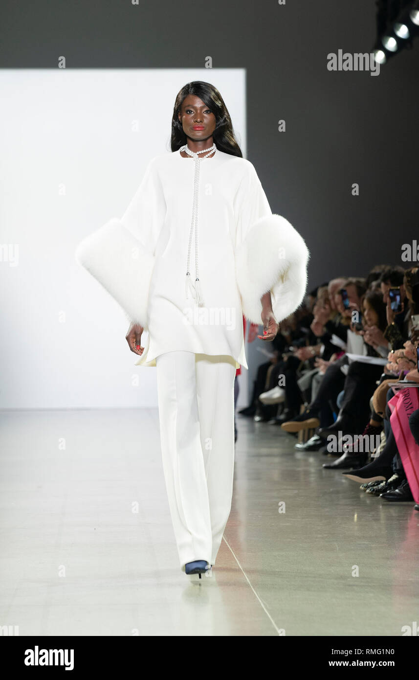 Model walks runway for Zang Toi Fall/Winter collection during New York ...