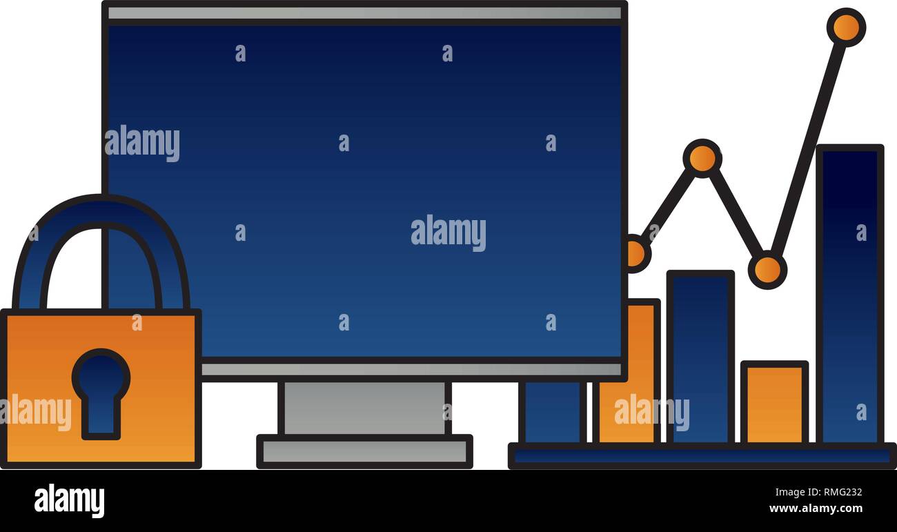 computer chart report Stock Vector Image & Art - Alamy