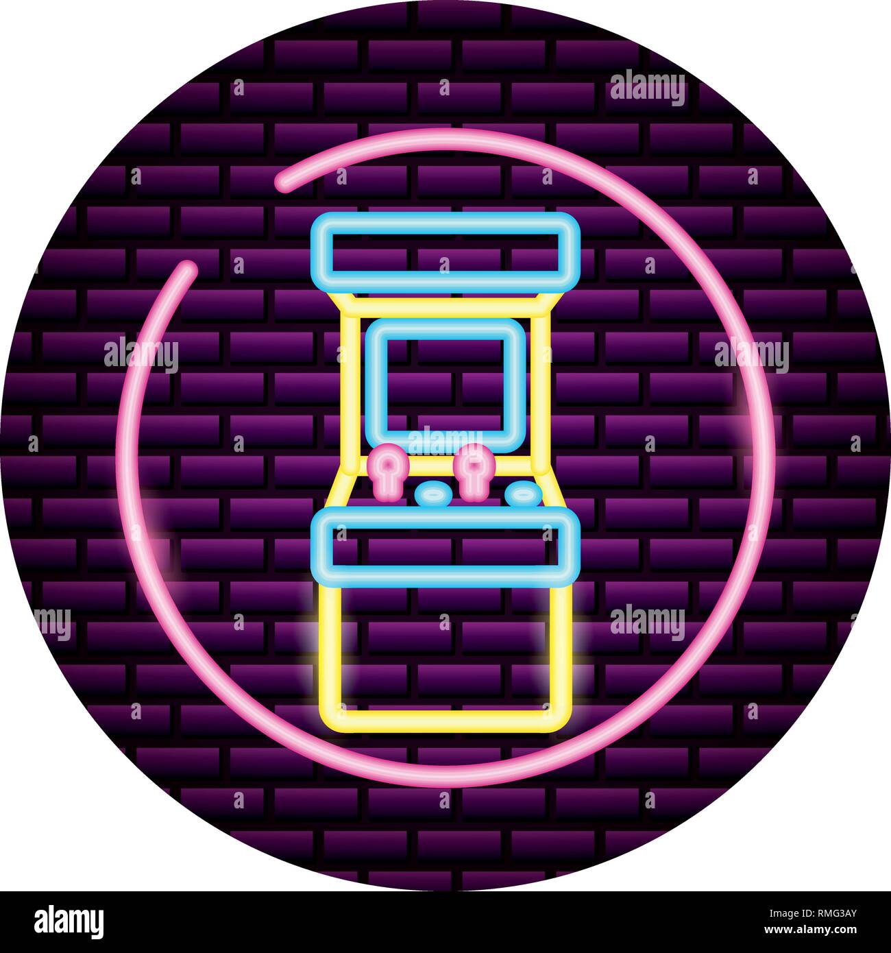 arcade machine video game neon Stock Vector Image & Art - Alamy