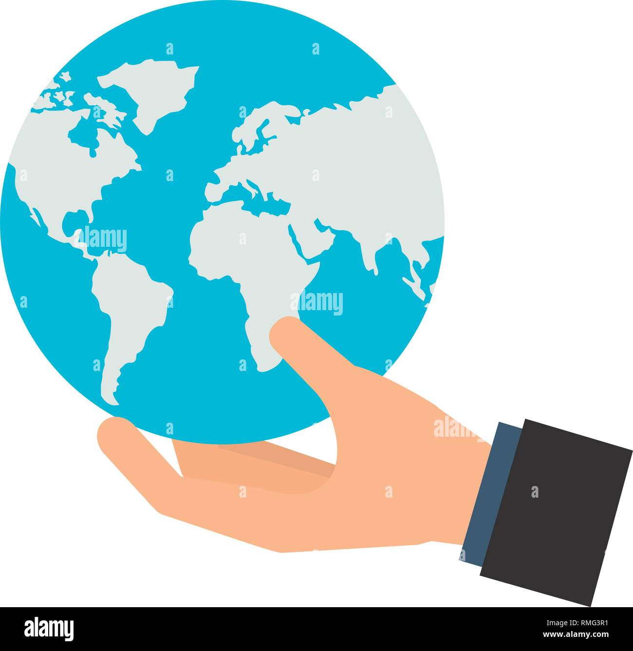 hand holding world map Stock Vector Image & Art - Alamy