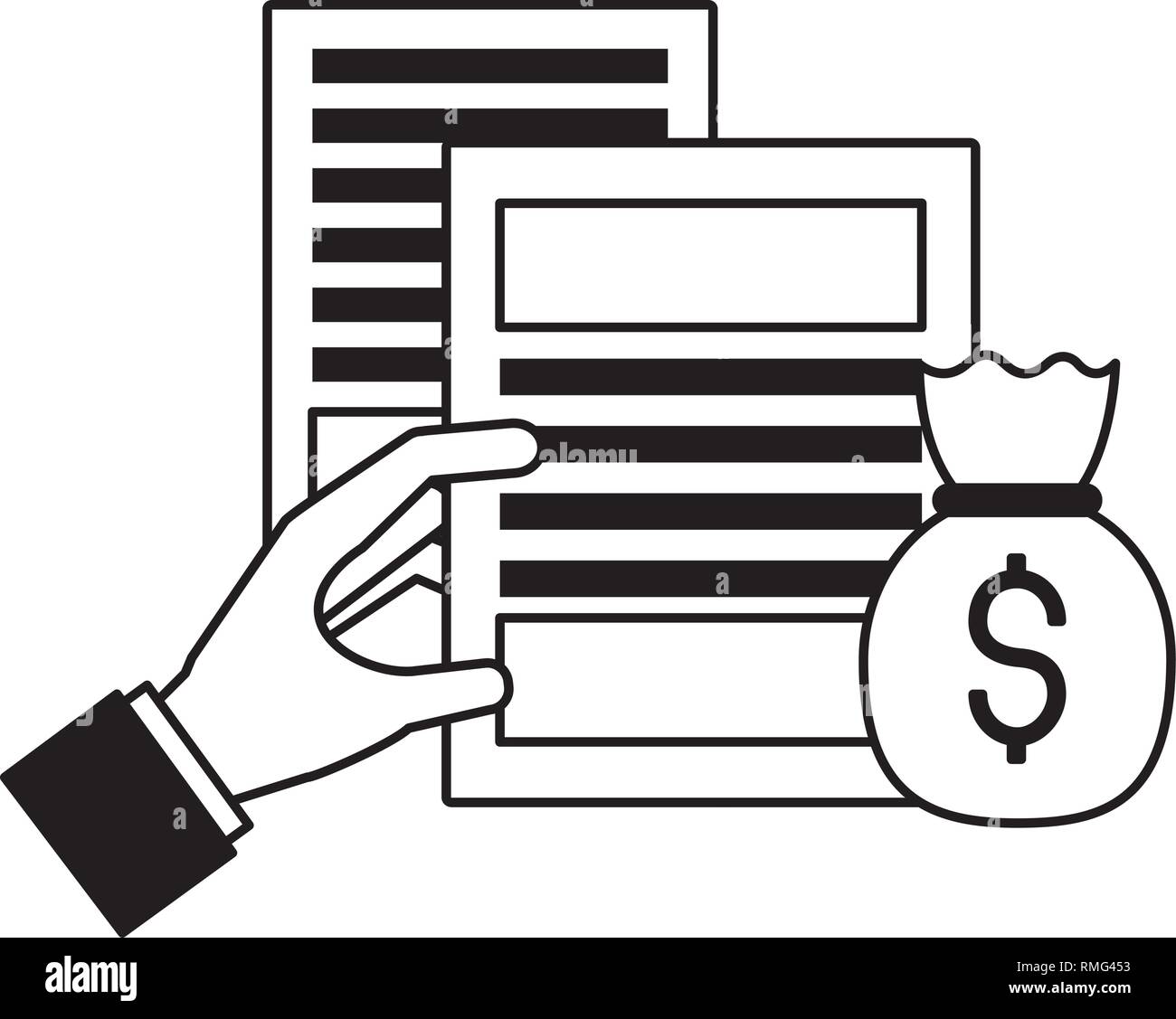 Holding documents Stock Vector Images - Alamy