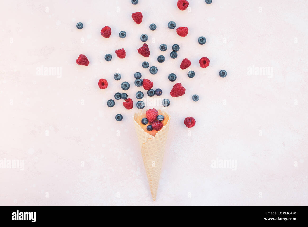 Creative Summer concept composition flat lay top view sweet fresh red ...