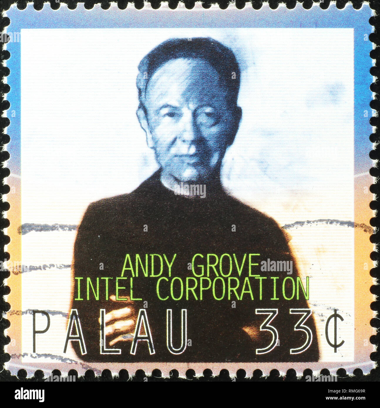 Andy Grove, co-founder of Intel on postage stamp Stock Photo - Alamy