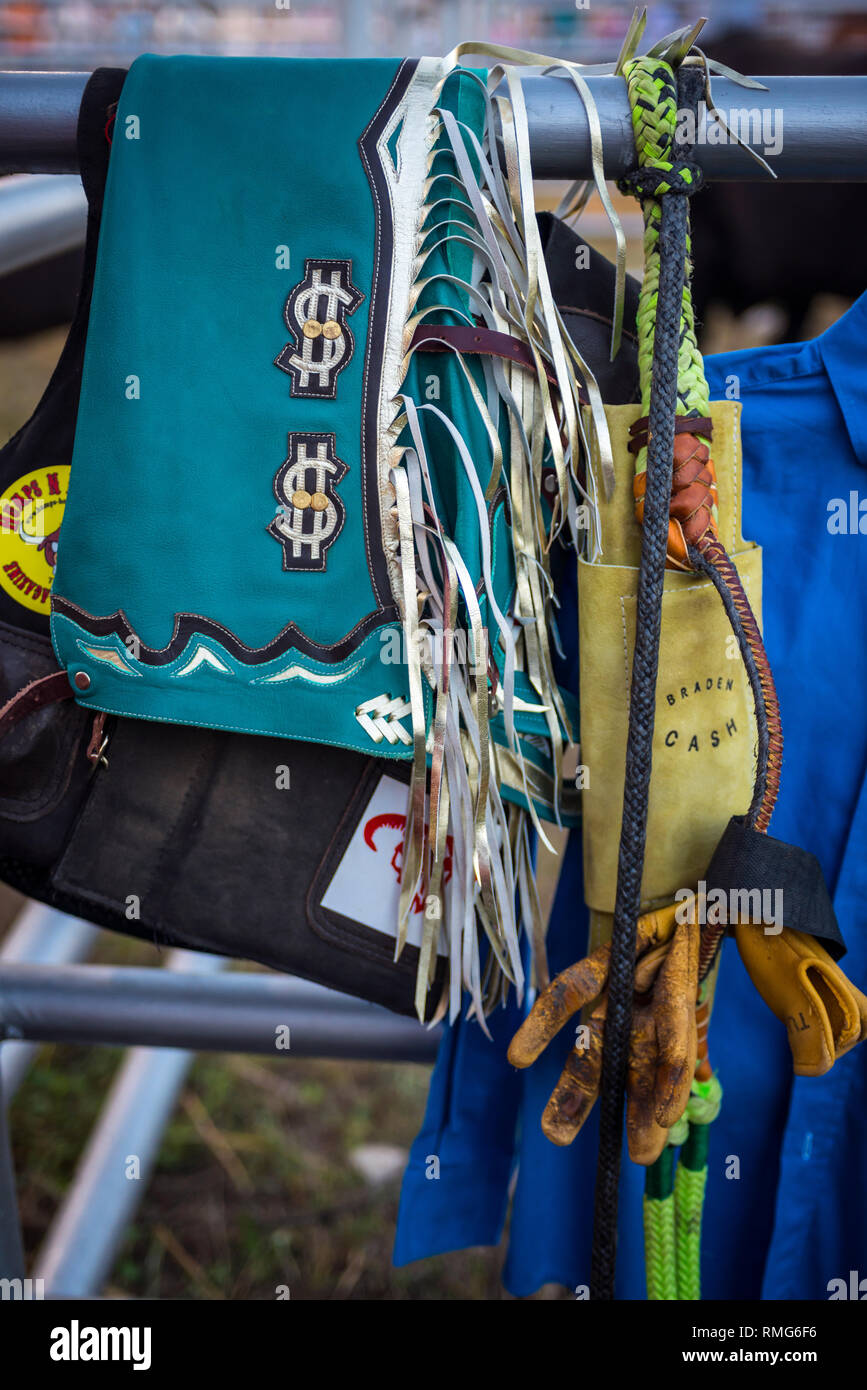 Rodeo cowboy equipment Stock Photo - Alamy