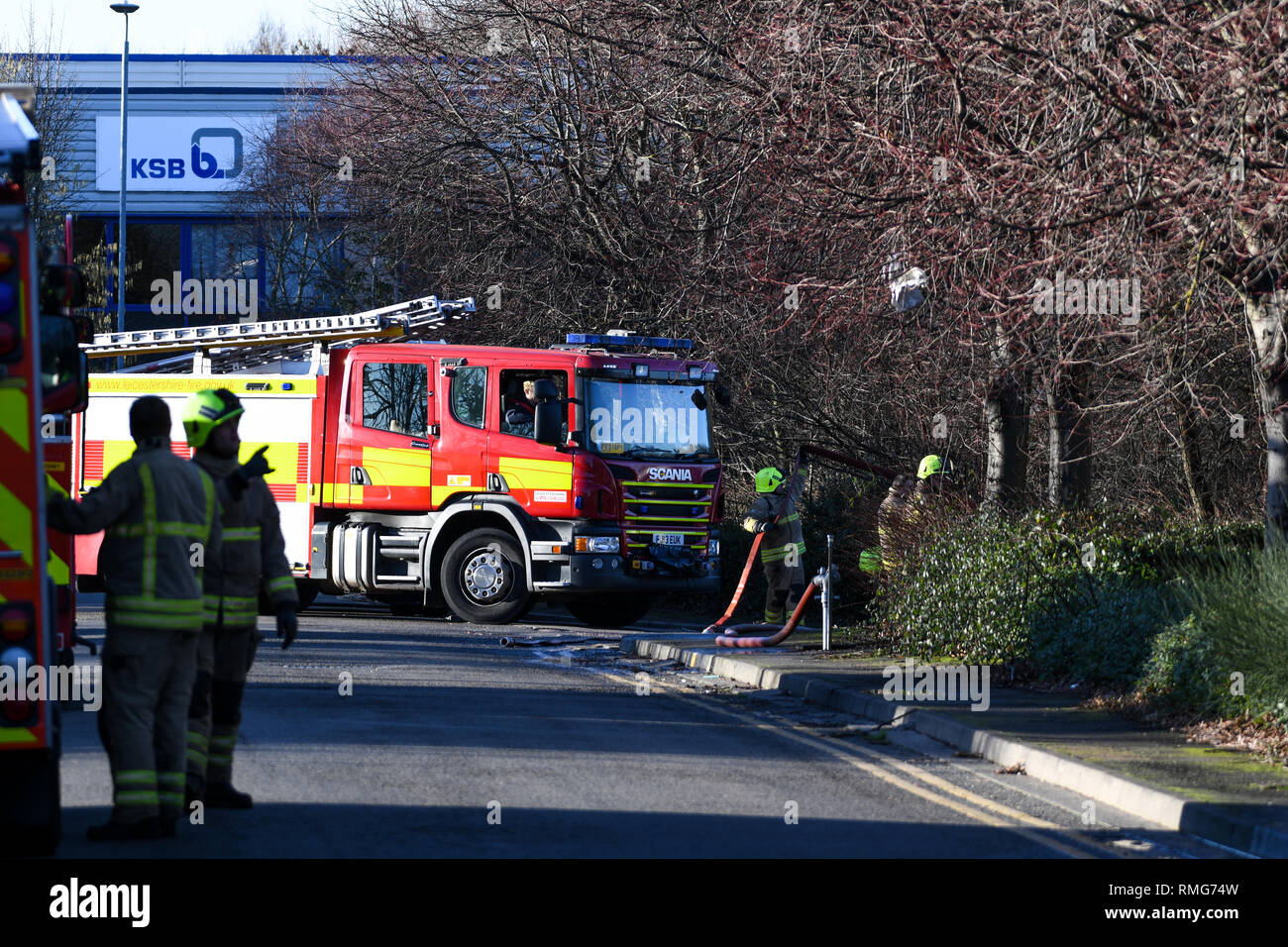 fire engines at a incident Stock Photo - Alamy