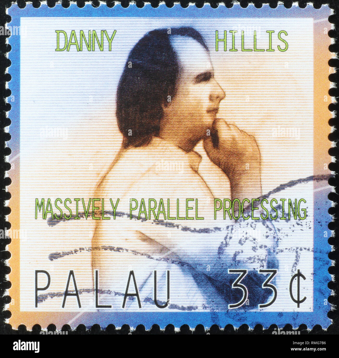 Entrepreneur Danny Hillis on postage stamp Stock Photo - Alamy