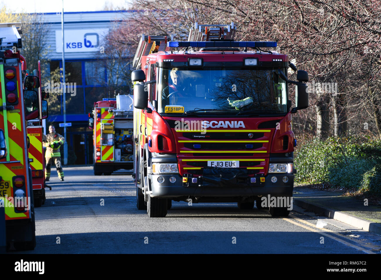 fire engines at a incident Stock Photo - Alamy