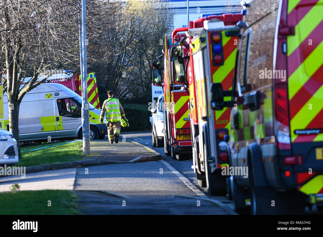 fire engines at a incident Stock Photo - Alamy