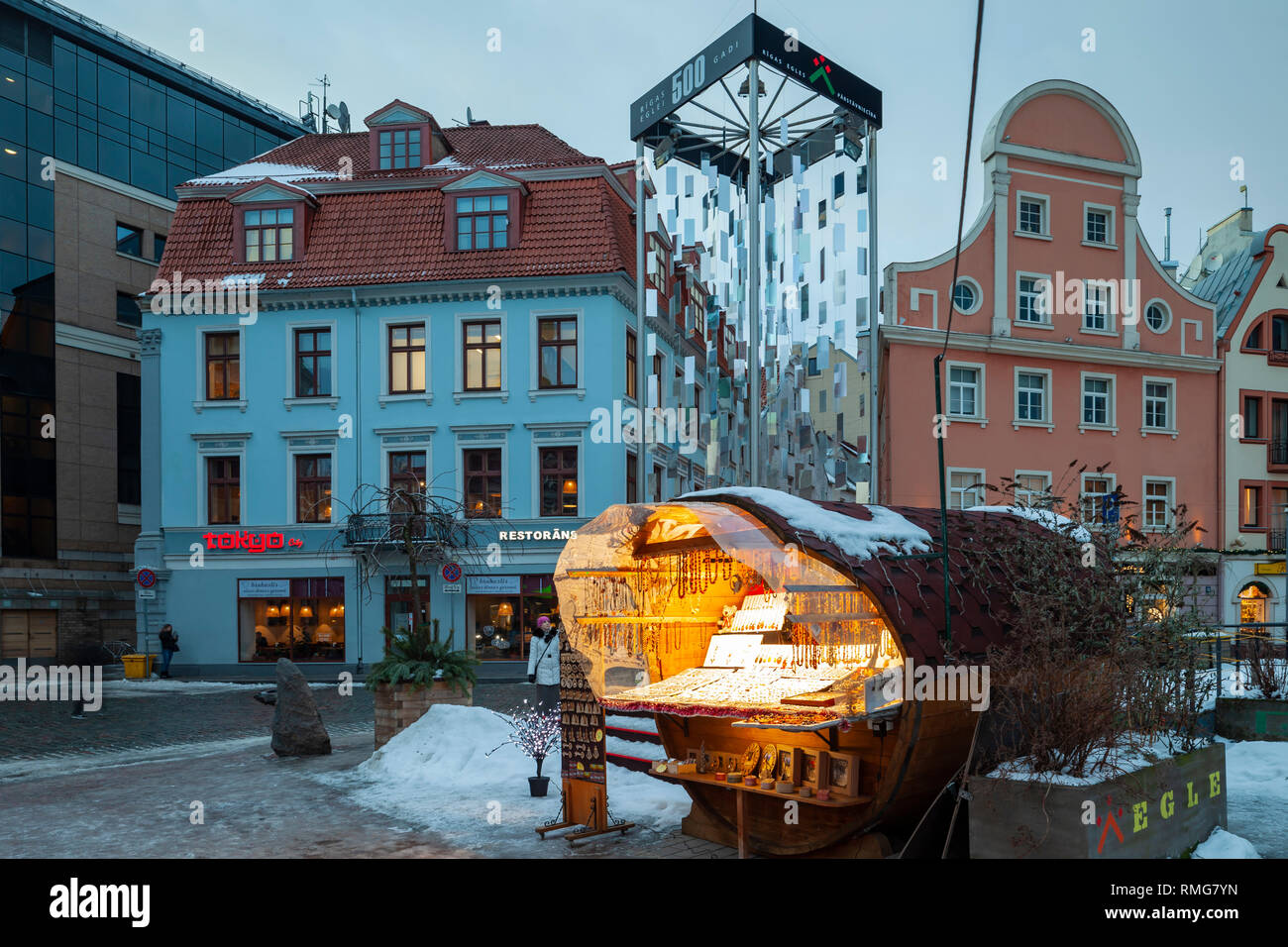 Amber stand in Riga old town, Latvia Stock Photo - Alamy