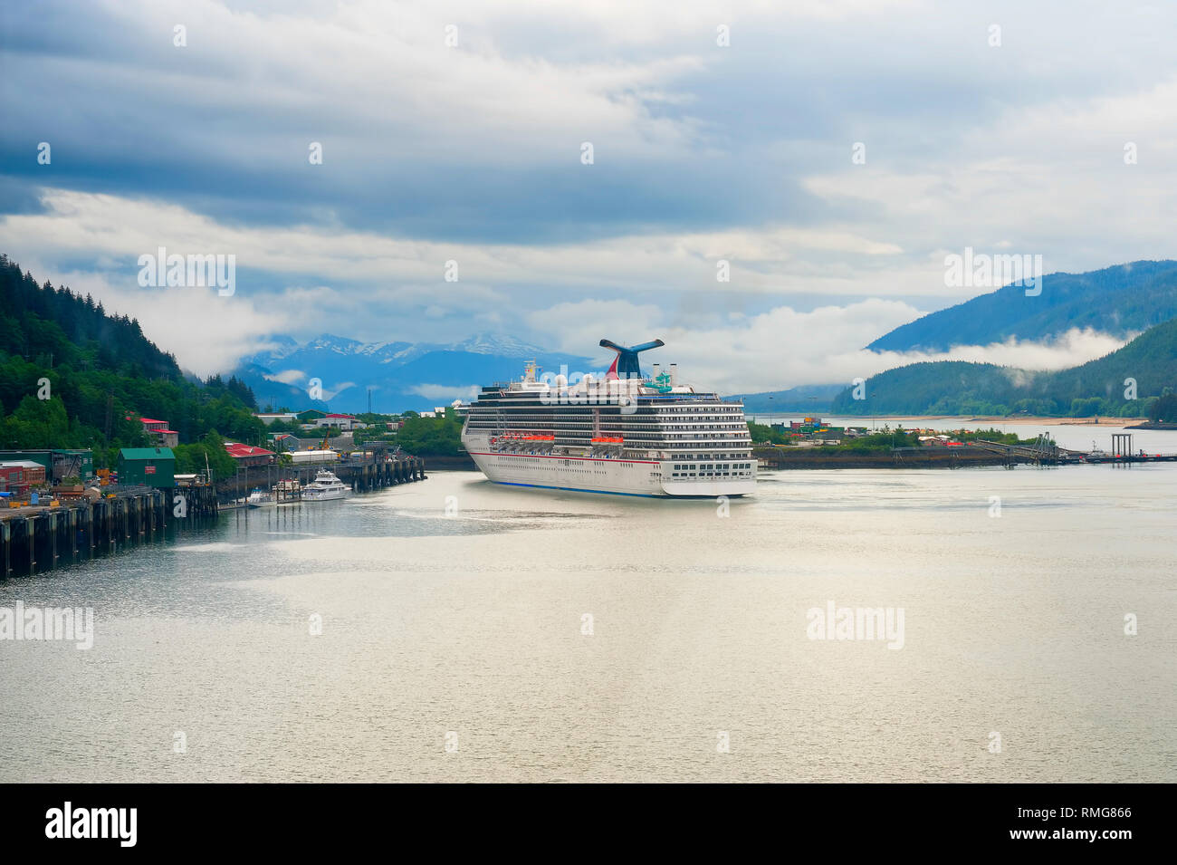Juneau, Alaska,USA - June26,2010: A port for many cruise ships to dock ...