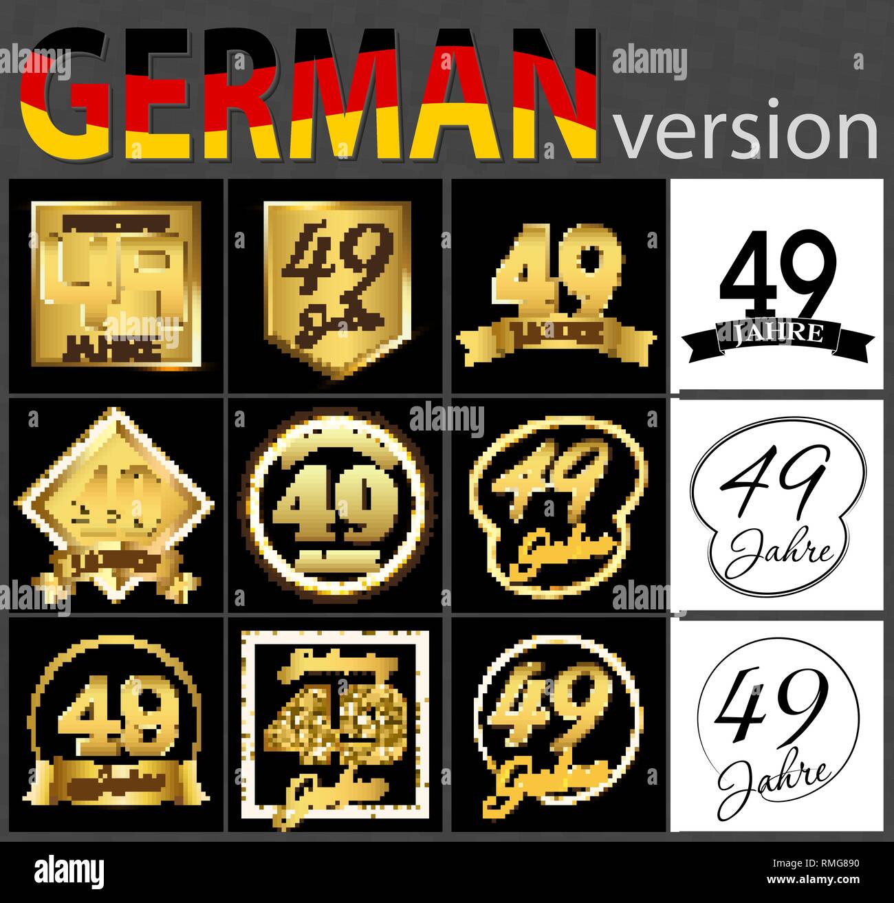 49 years of age Stock Vector Images - Alamy