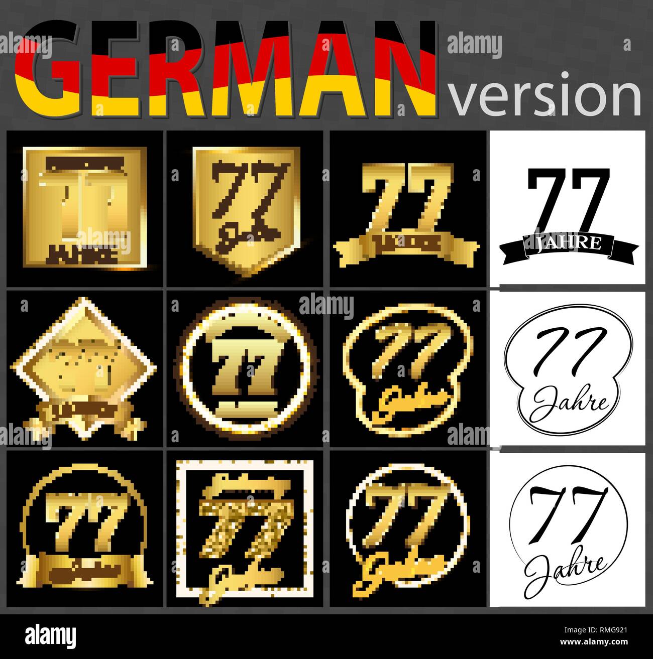 Birthday 77 Stock Vector Images - Alamy