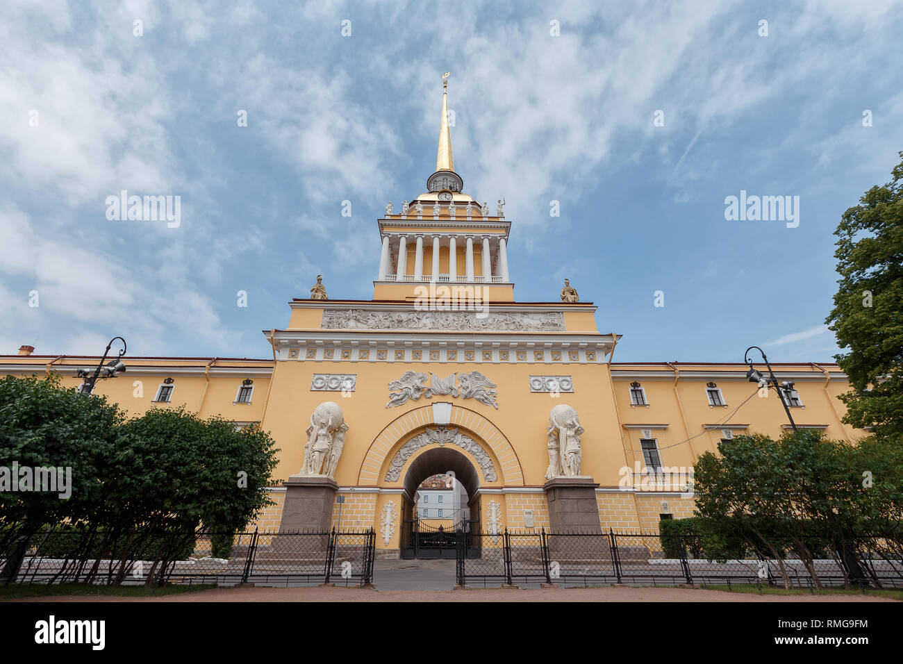 The Russian Admiralty Spire in St. Petersburg Stock Photo - Alamy