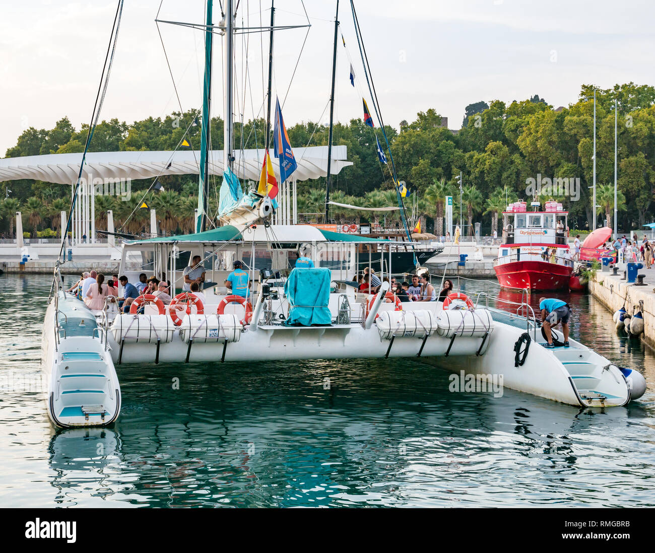 Malaga catamaran sunset hi-res stock photography and images - Alamy