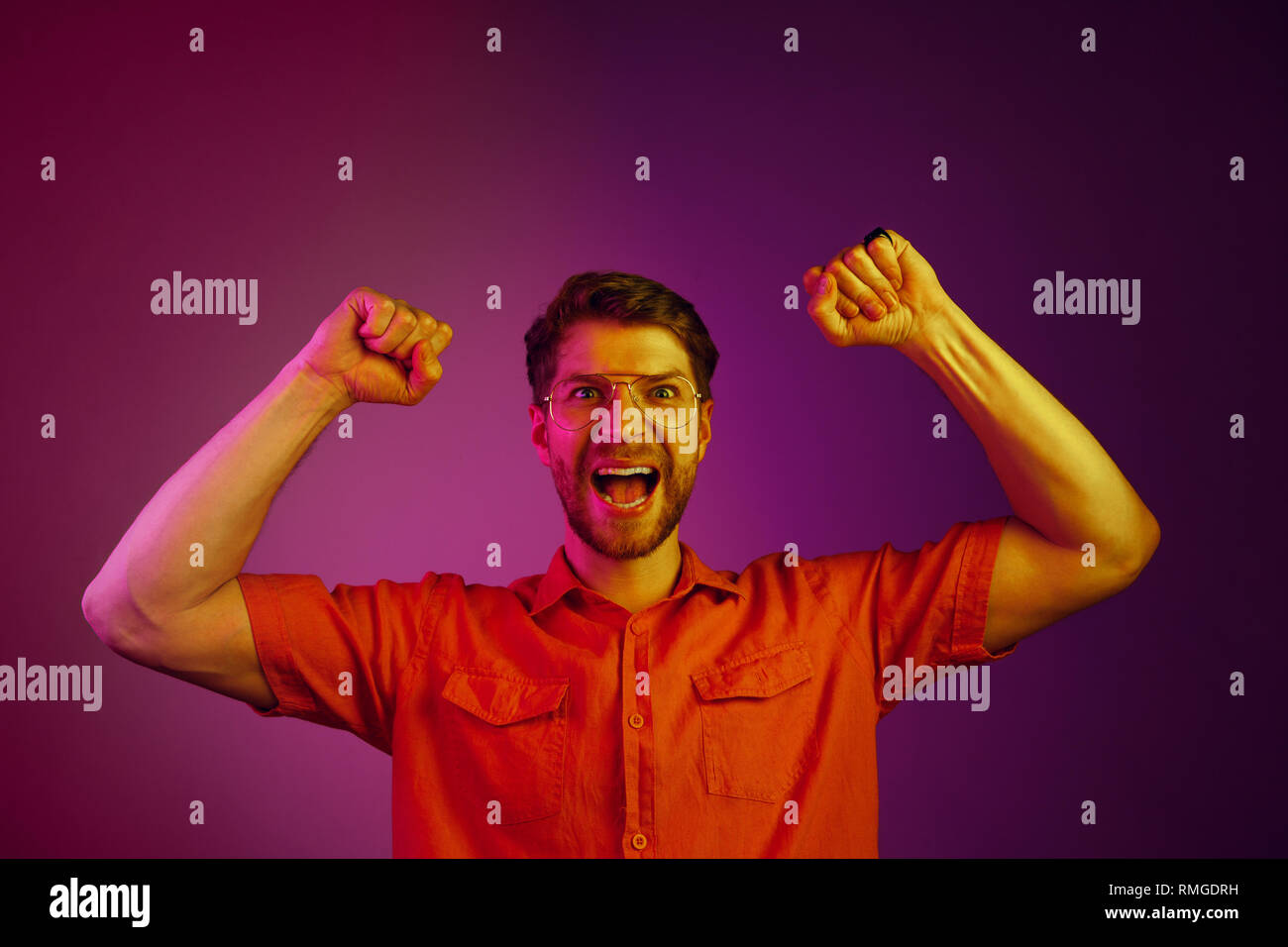 I won. Winning success happy man celebrating being a winner. Dynamic ...