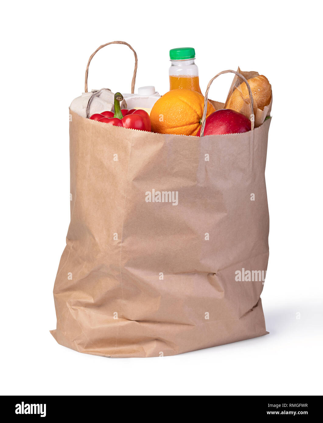 Shopping groceries bags full Cut Out Stock Images & Pictures - Alamy