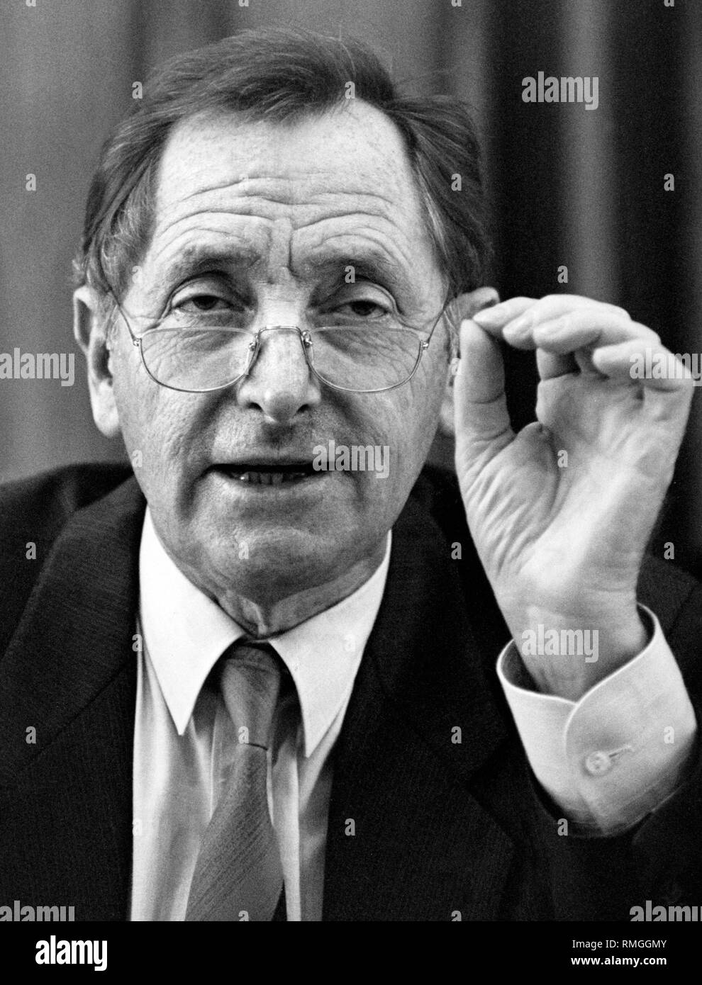 Herbert Schnoor, German SPD politician and Interior Minister of North ...
