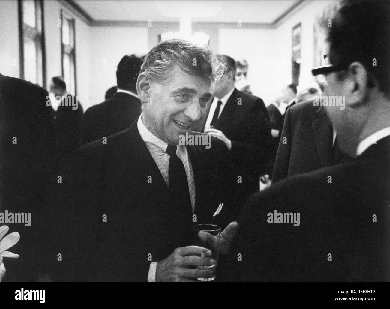 The American composer Leonard Bernstein (undated photo Stock Photo - Alamy