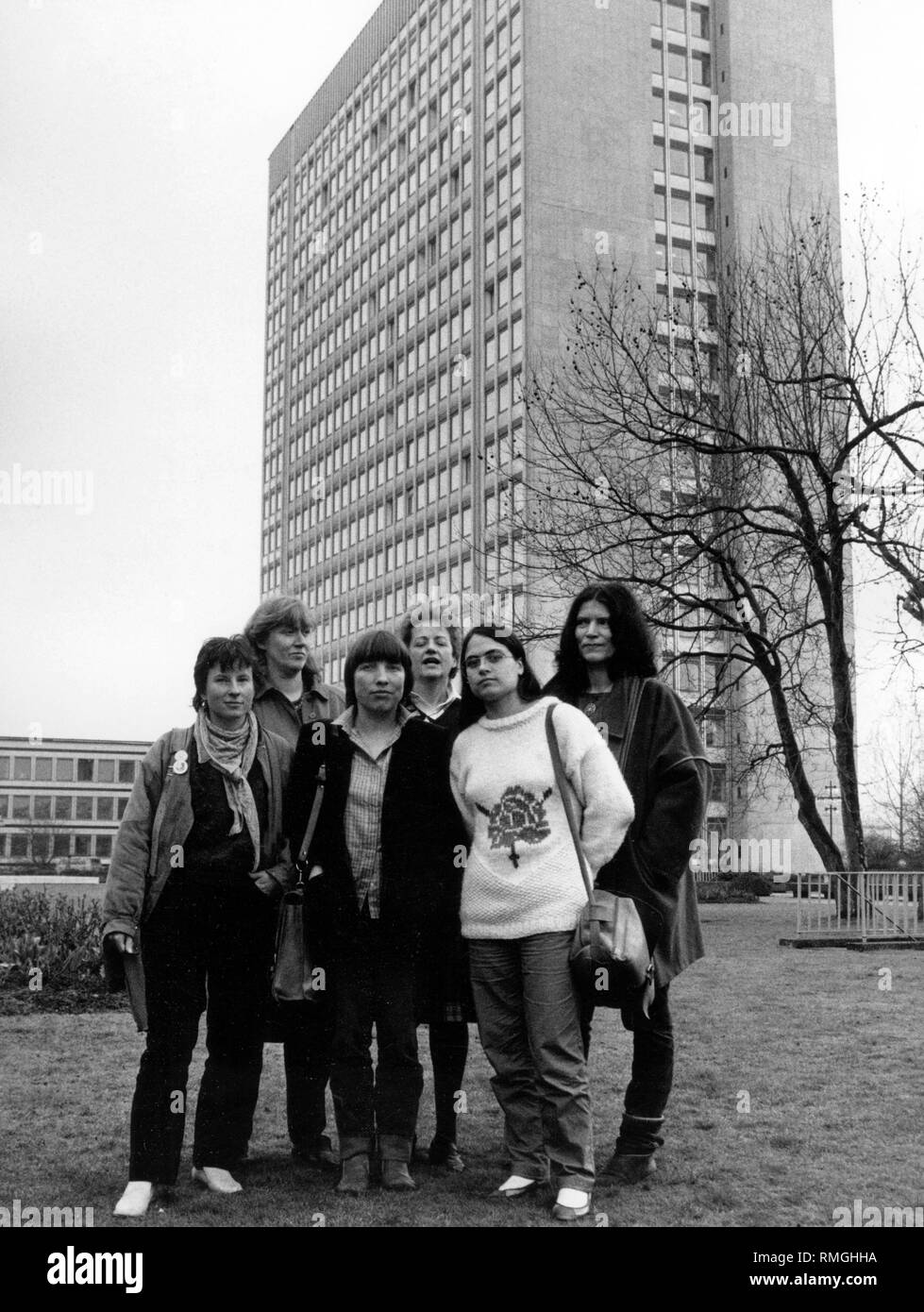Green politicians in front of the seat of the parliamentary group in ...
