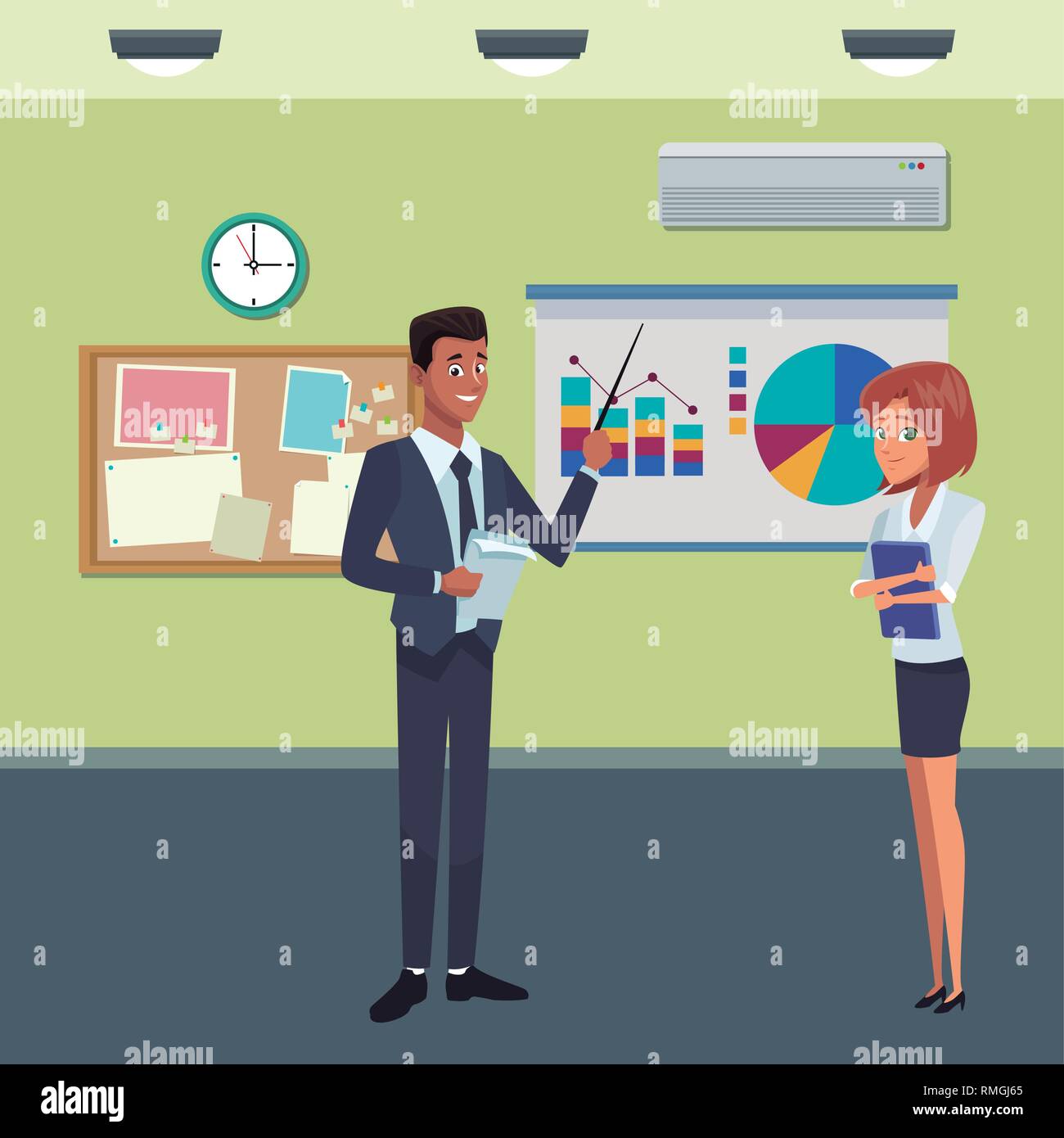 Business Presentation Teamwork Stock Vector Image And Art Alamy
